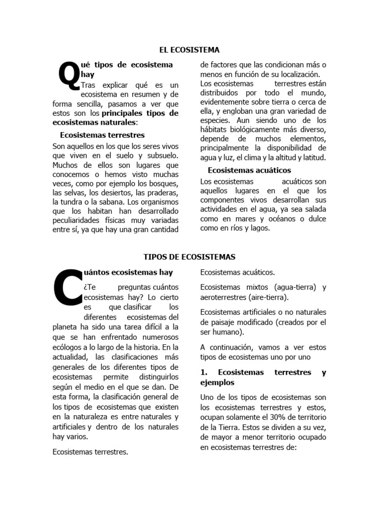 EL ECOSISTEMA | PDF | Ecosistema | Suelo
