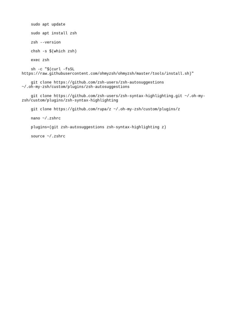 ZSH and OH-MY-ZSH | PDF