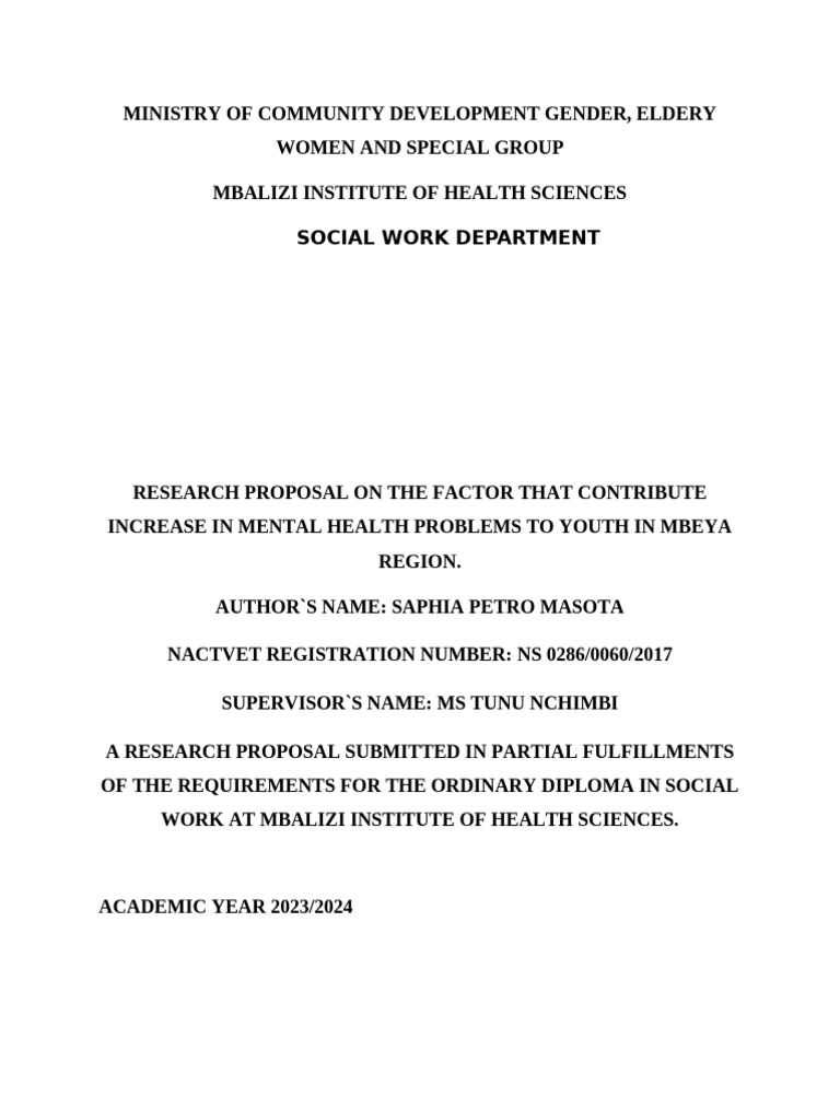Factors Increasing Youth Mental Health Issues | PDF | Mental Health ...