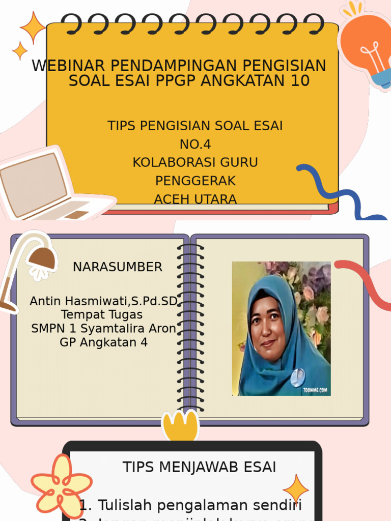 PPT PENDAMPINGAN CGP ANGKATAN 10 ESAI NO.4 | PDF