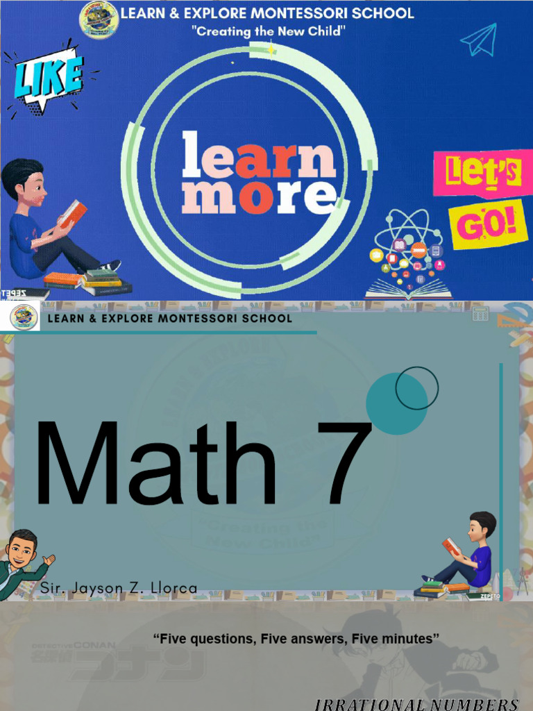 Q2 - MATH 7 - L2 REAL NUMBERS (Repaired) | PDF | Numbers | Rational Number