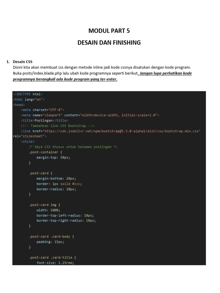 Modul Belajar Laravel Part 5 | PDF