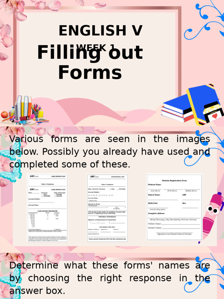 Understanding and Filling Forms | PDF