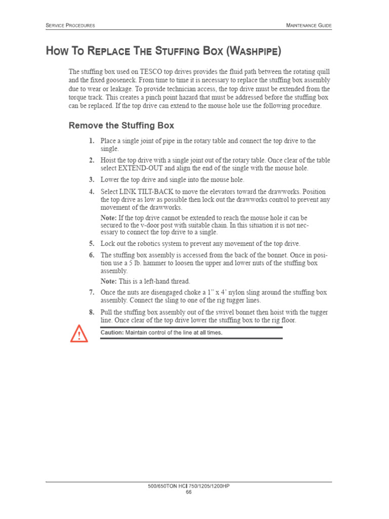 Washpipe Installation and Removal | PDF