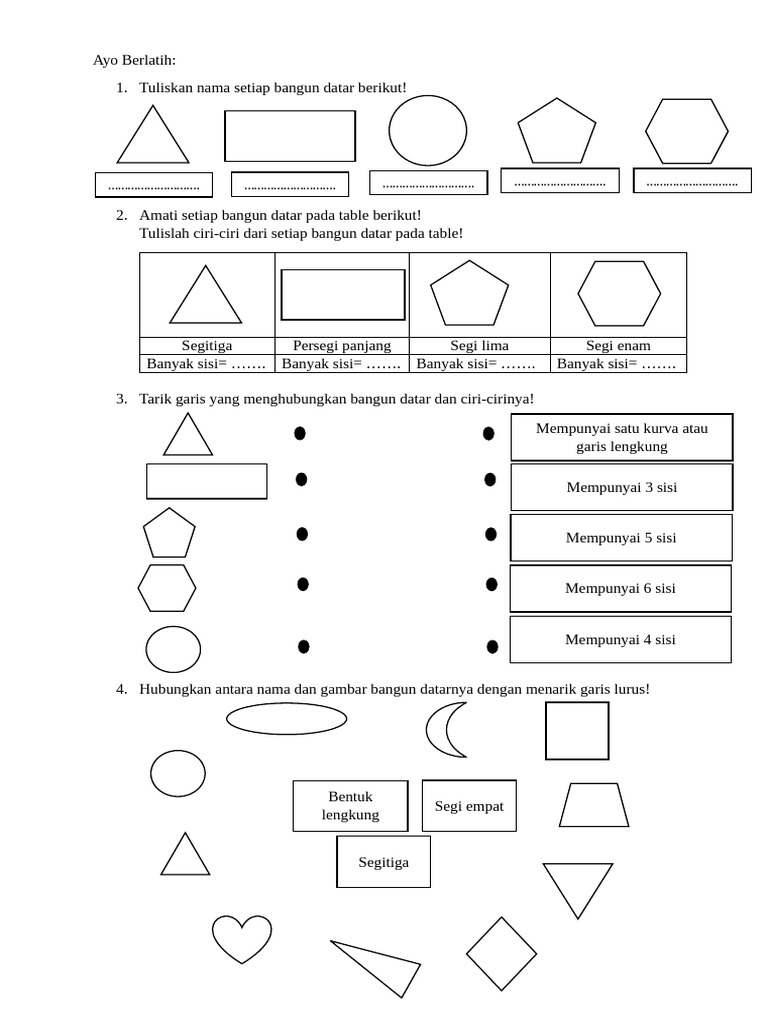 LKPD Kelas 2 MTK Bangun Datar | PDF
