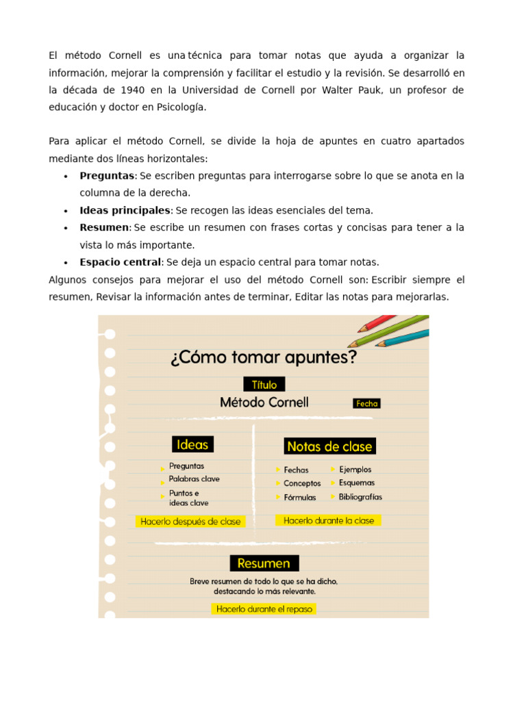 El Método Cornell | PDF