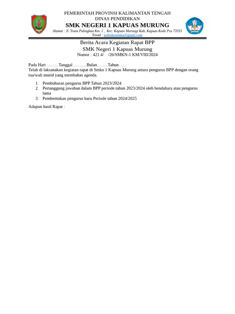 Berita Acara BPP | PDF
