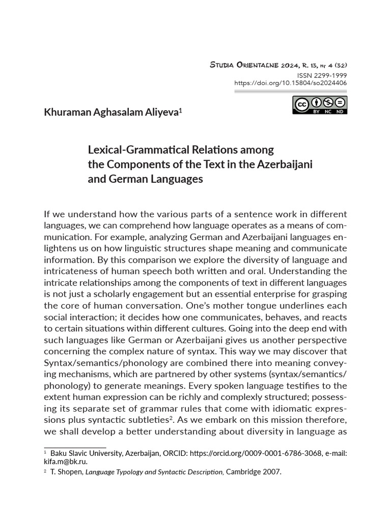 Lexical-Grammatical Relations Among The Components | PDF | Linguistics ...