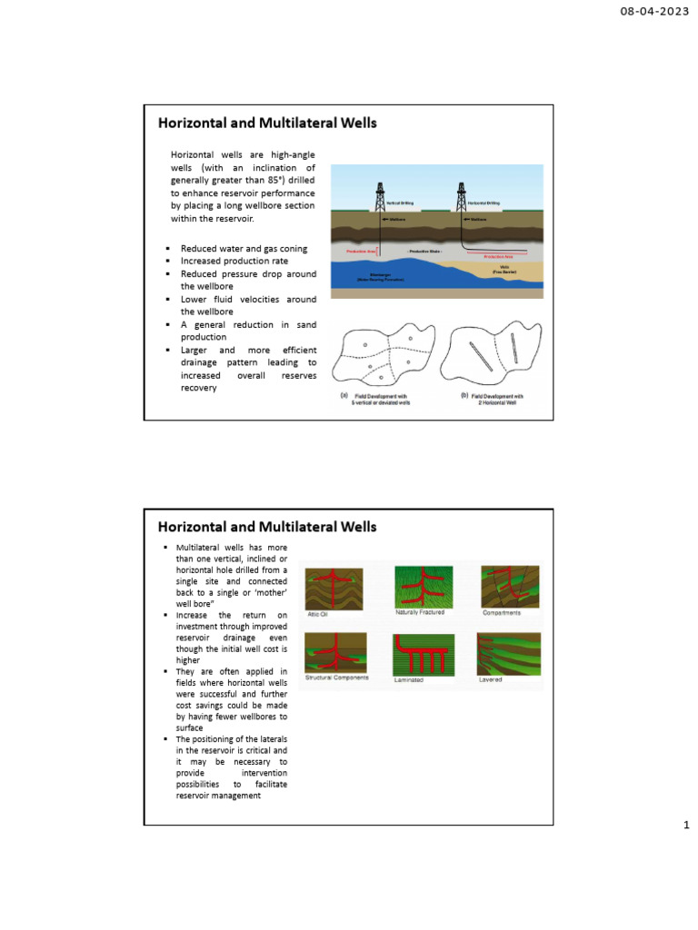 Horizontal and Multilateral Wells Overview | PDF | Petroleum Reservoir ...