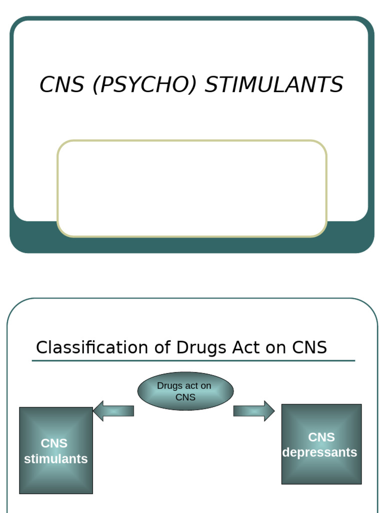 CNS Stimulants: Uses and Effects | PDF | Stimulant | Neurotransmitter