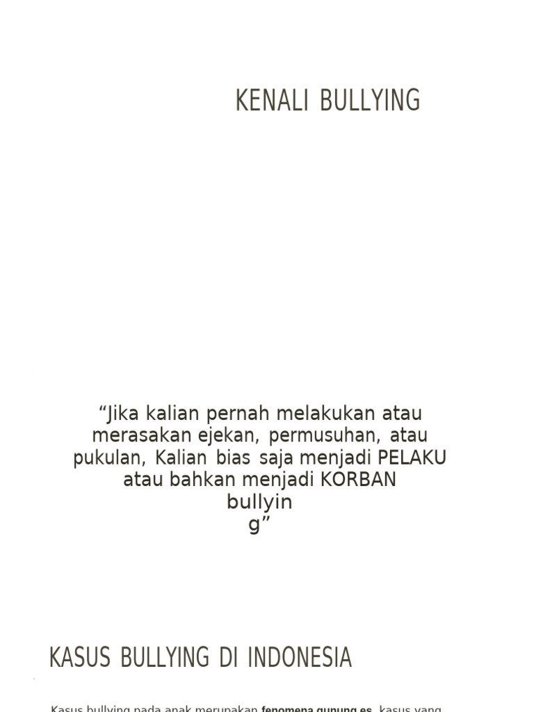 Kenali Bullying | PDF