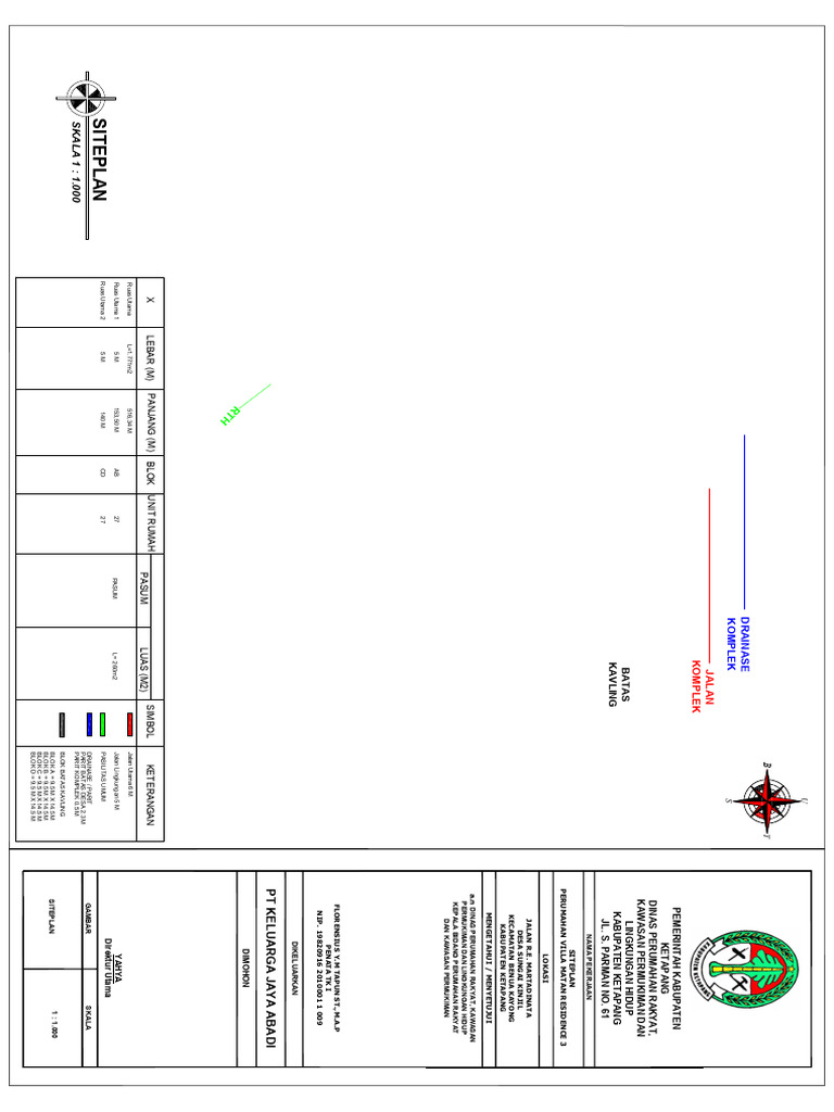 Contoh Layout Siteplan PUPR | PDF
