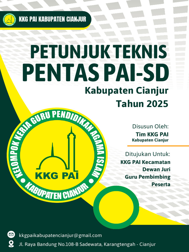 Petunjuk Pentas PAI SD 2025 Cianjur | PDF