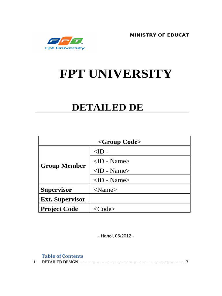 FPT University Design Guide | PDF | Database Design | Databases