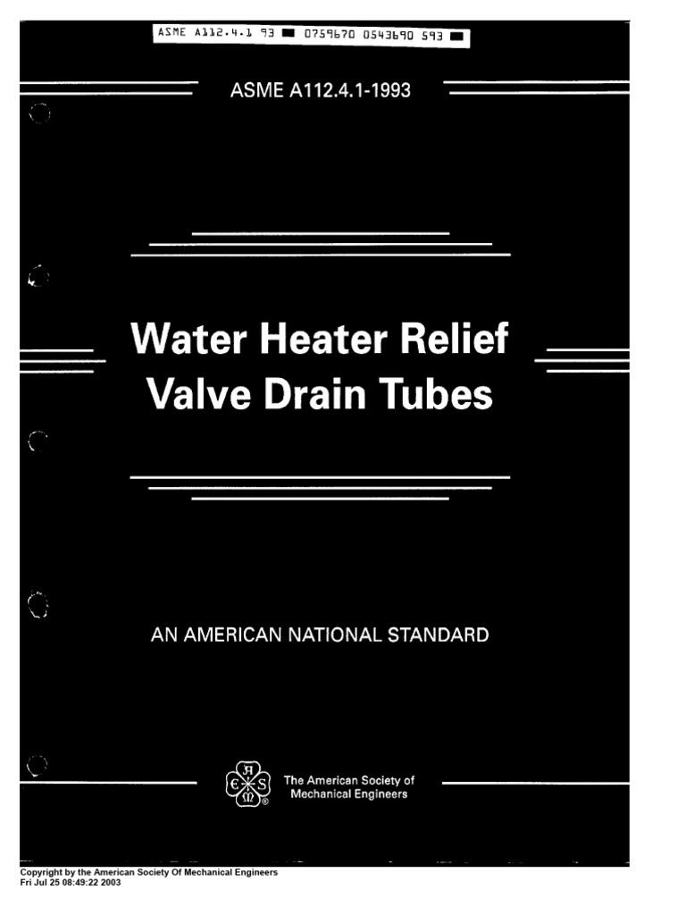 A112 - 4 - 1 (Water Heater Relief Valve Drain Turbine) | PDF