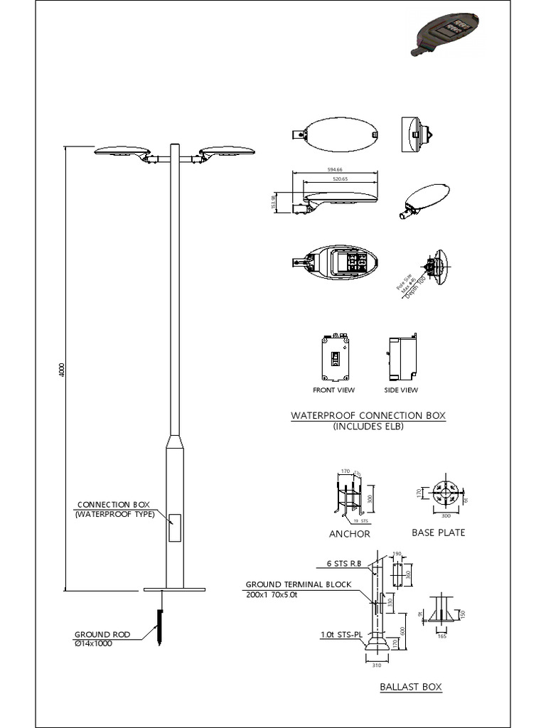 tiang lampu-Model 2 | PDF