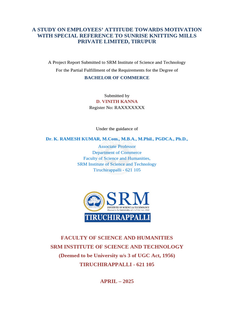 Project Front Page Format | PDF