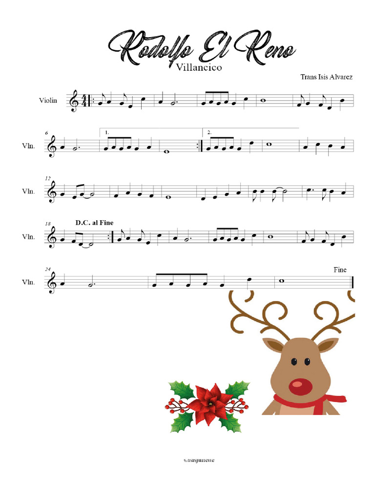 Partitura Rodolfo El Reno Melodia | PDF