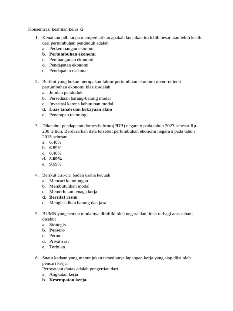 Konsentrasi Keahlian Kelas Xi | PDF