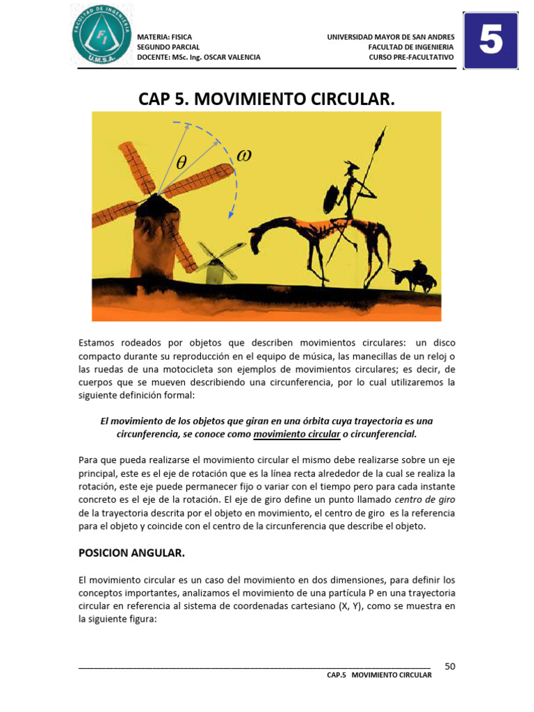 Cap. 5 Cinematica Circular | PDF | Velocidad | Aceleración