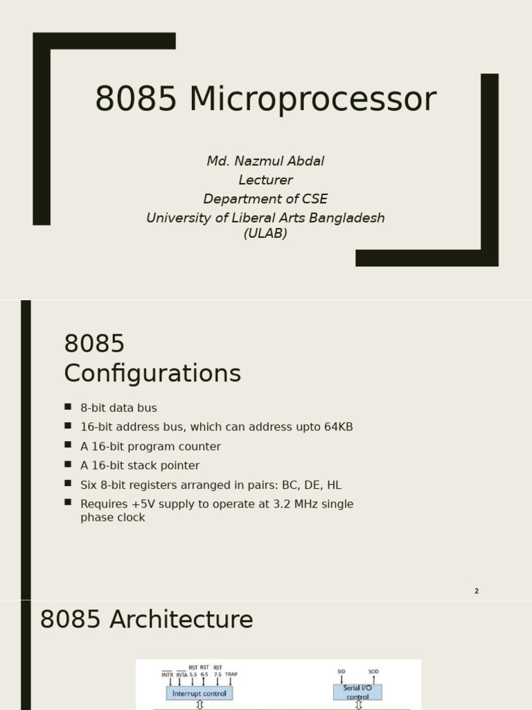 8085 Microprocessor | PDF