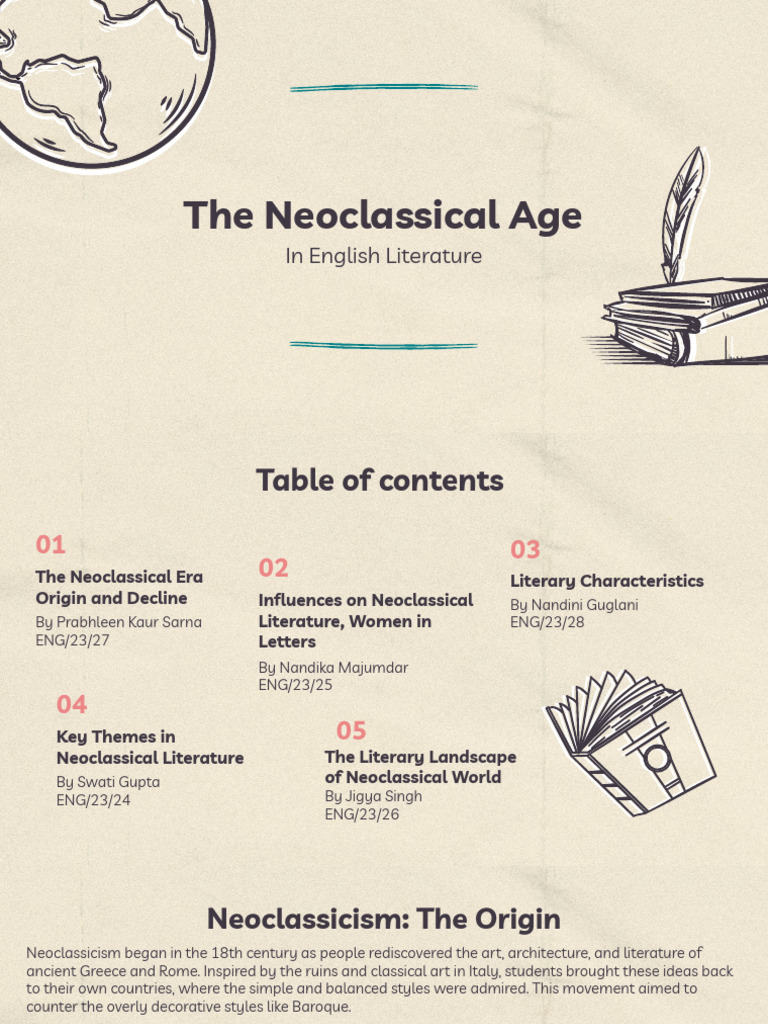 Group 4 - Neoclassical Age | PDF | Satire | Age Of Enlightenment