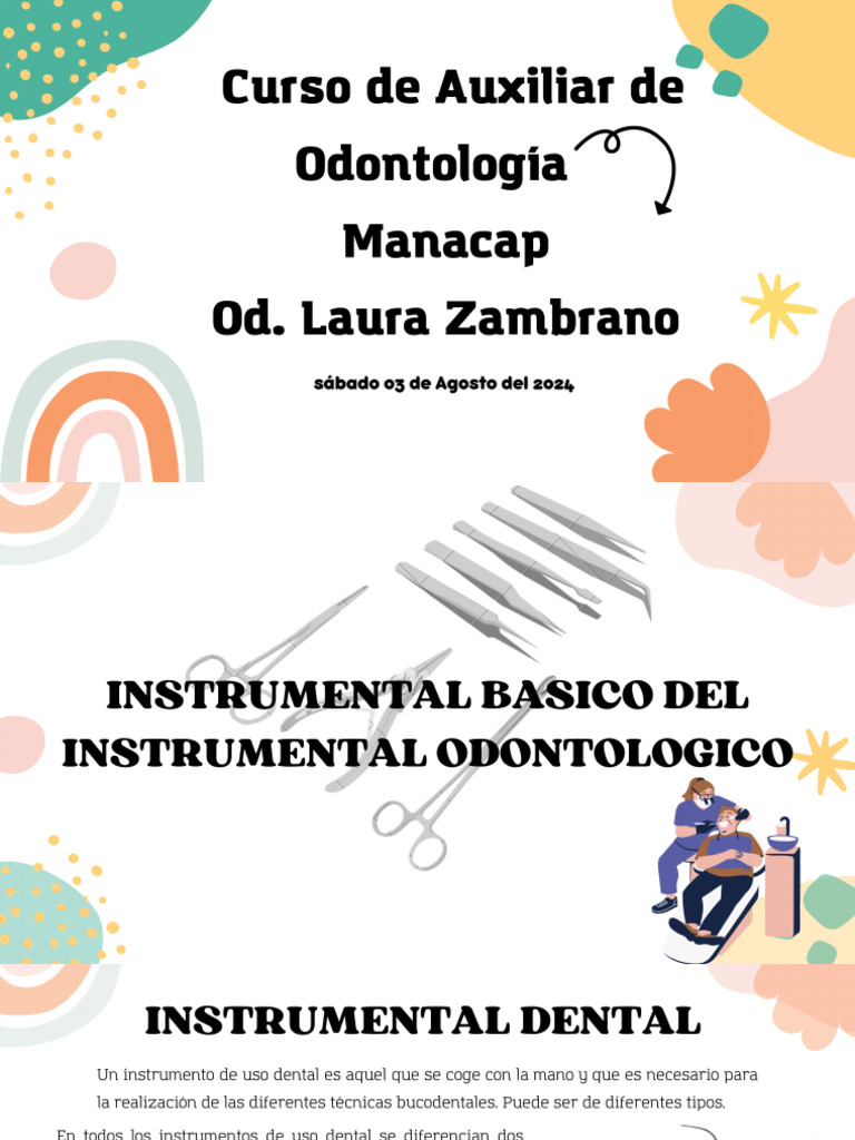 Clase de Instrumental Basico y Endodoncia | PDF