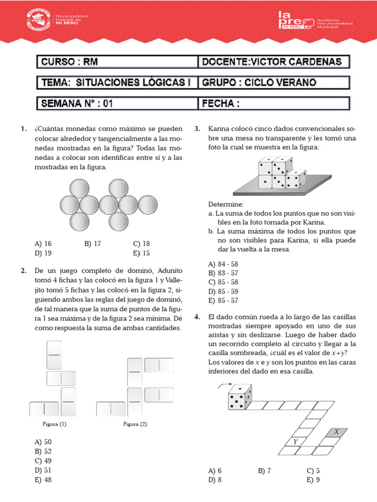 Practica Semana 01 RM | PDF