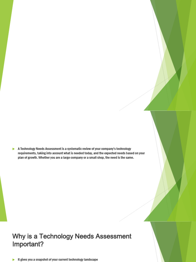Technology Needs Assessment Guide | PDF