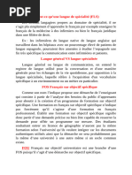 Définition de FLE, FLS et FLSCO | PDF | Langue française