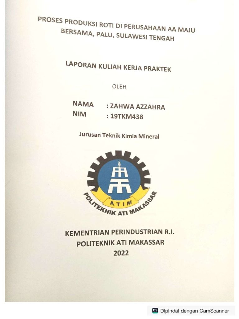 Contoh Laporan KKL Roti | PDF