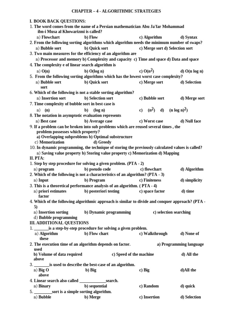 Chapter4 - Algorithmic Strategies-12 | PDF | Algorithms | Time Complexity