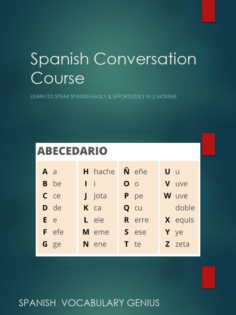 Spanish Conversation Course | PDF | Vocabulary | Applied Linguistics