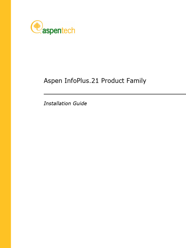 AspenInfoPlus21FamilyV7 3-Inst | PDF | Microsoft Windows | Superuser