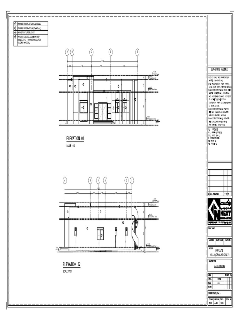 A-201 Elevation 01 & 02 | PDF