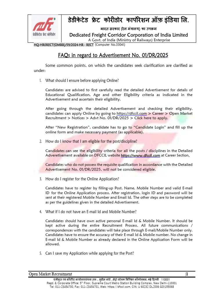 Final FAQs For Advt 2025 07 01 2025 - 34ML | PDF