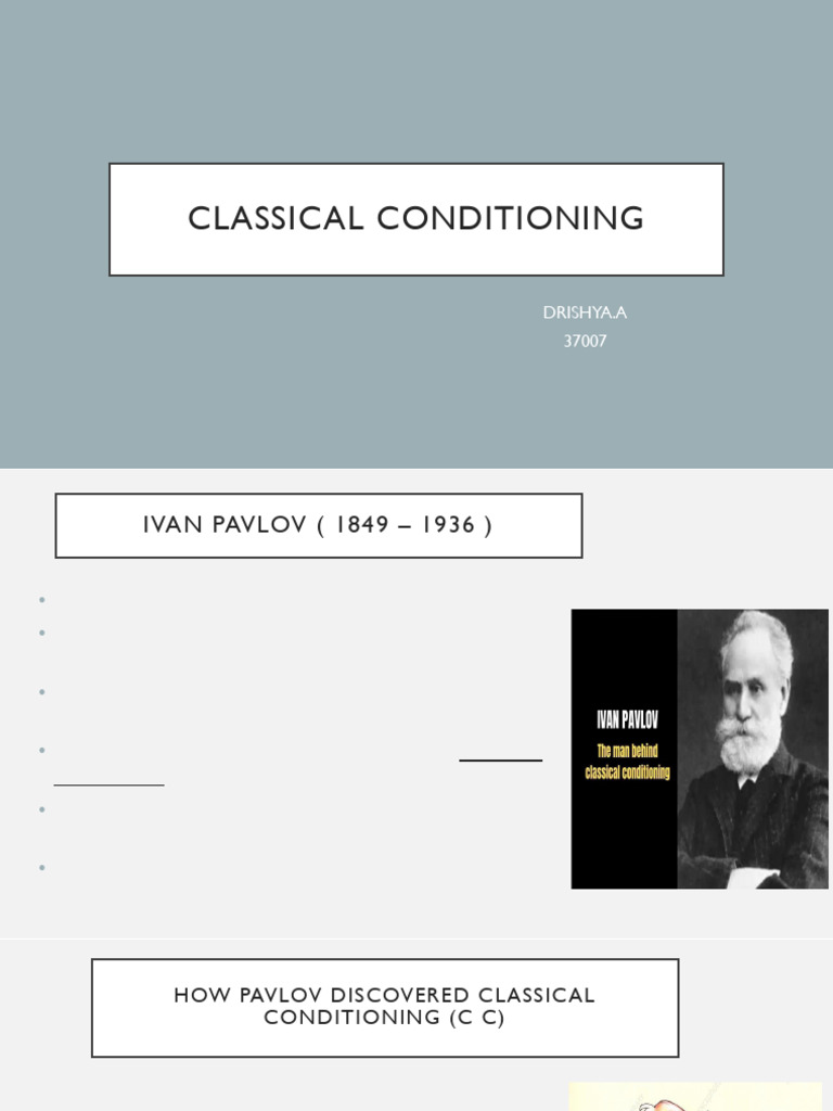 TOP (INTRO Classical Conditioning) | PDF | Classical Conditioning ...