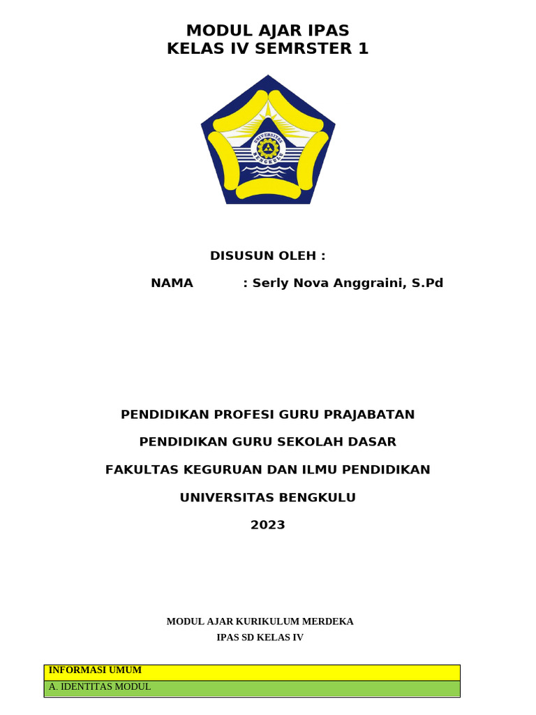 Serly Nova - Modul Ajar Ipas Siklus I - Kelas Ip2 | PDF