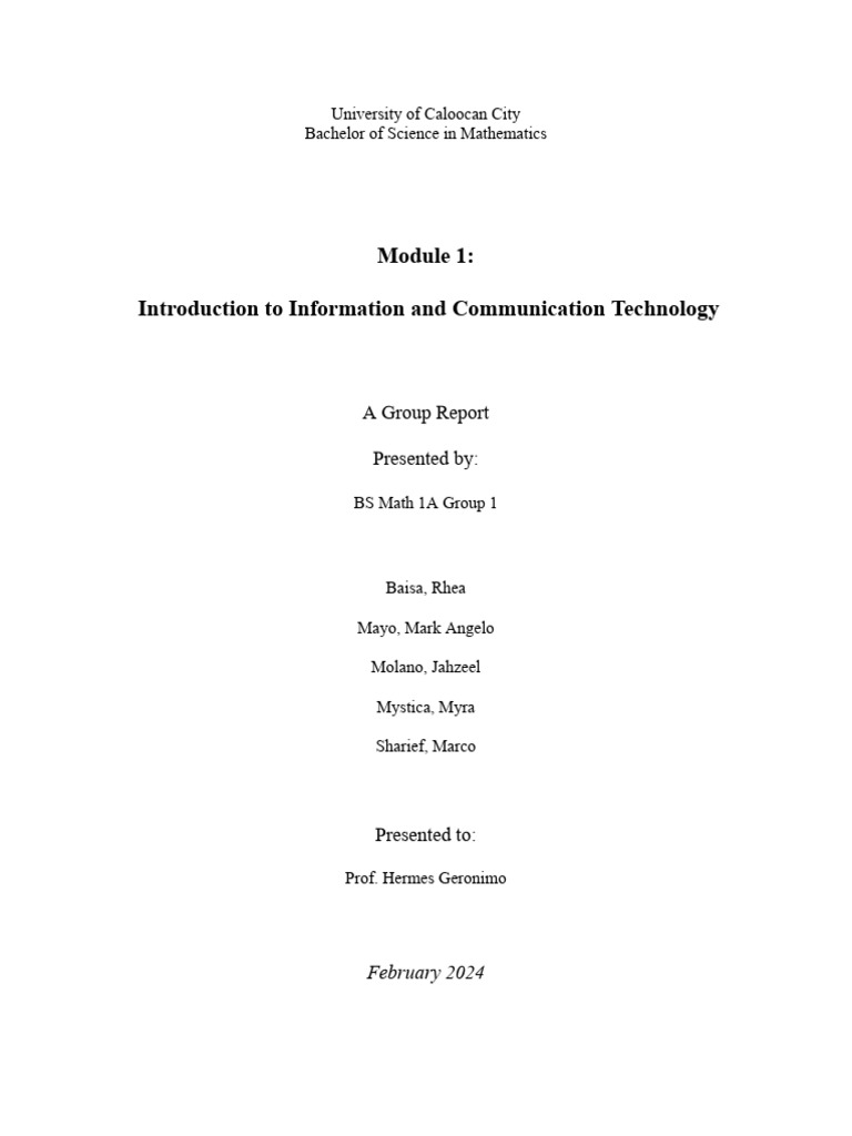 Living in The IT Era Group 1 | PDF | Educational Technology ...