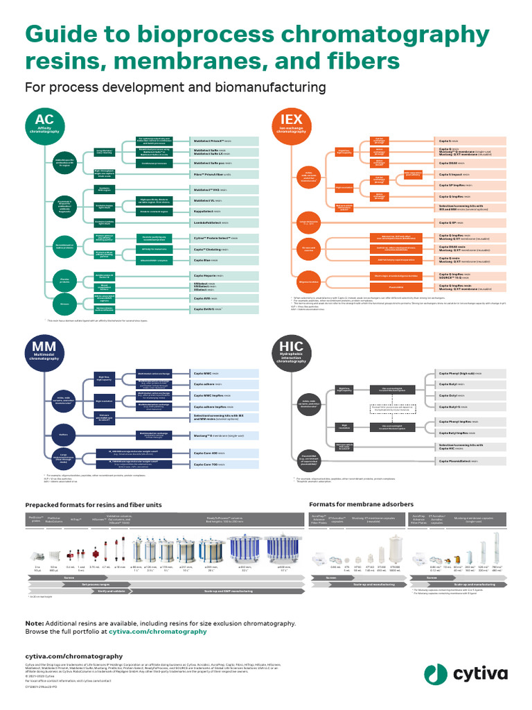 Guide To BioProcess Chromatography Resins Membranes and Fibers CY12801 ...