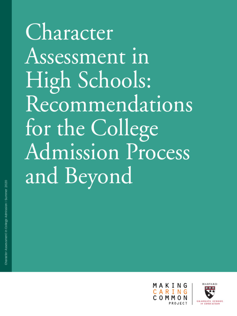 MCC CharacterAssessmentsinHighSchools v20200811 | PDF | Educational ...