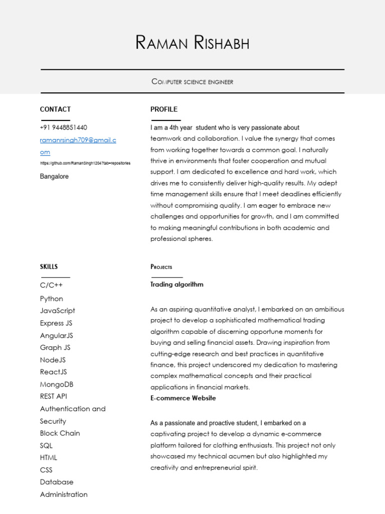 Raman Rishabh Resume (2).pdf (1)_compressed | PDF | Educational Technology | Information Technology