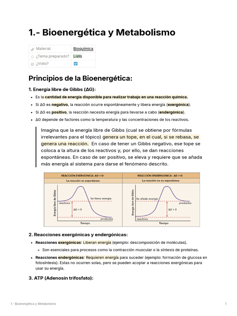 Clase 1 Bioca | PDF | Trifosfato de adenosina | Dieta y nutrición