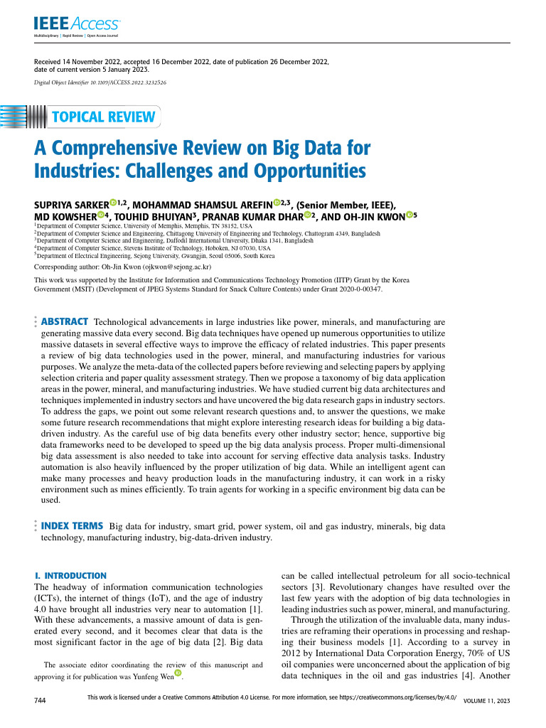 Big Data in Industry: Challenges & Opportunities | PDF | Big Data ...