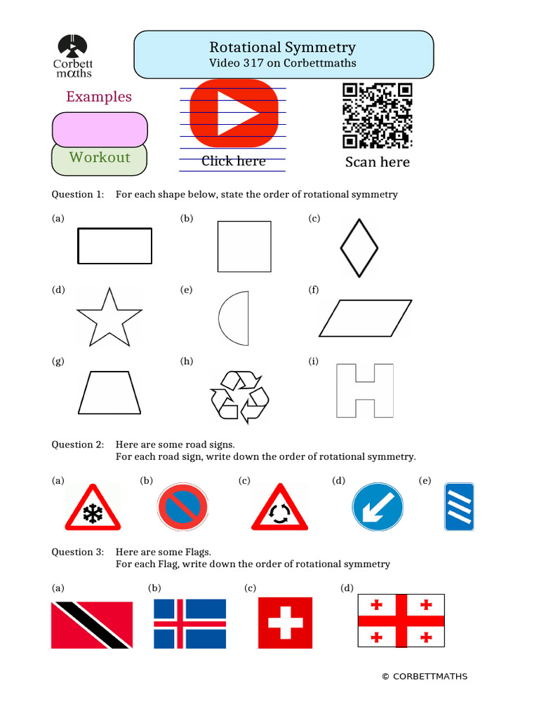 Rotational Symmetry PDF | PDF | Shape | Euclidean Plane Geometry