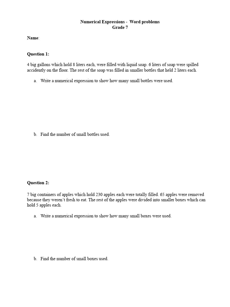 Order of Operations Problem Solving | PDF