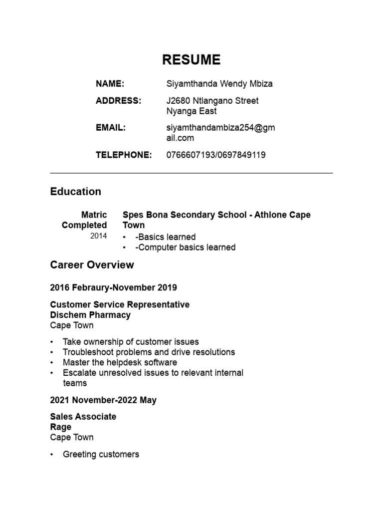 Default Resume | PDF