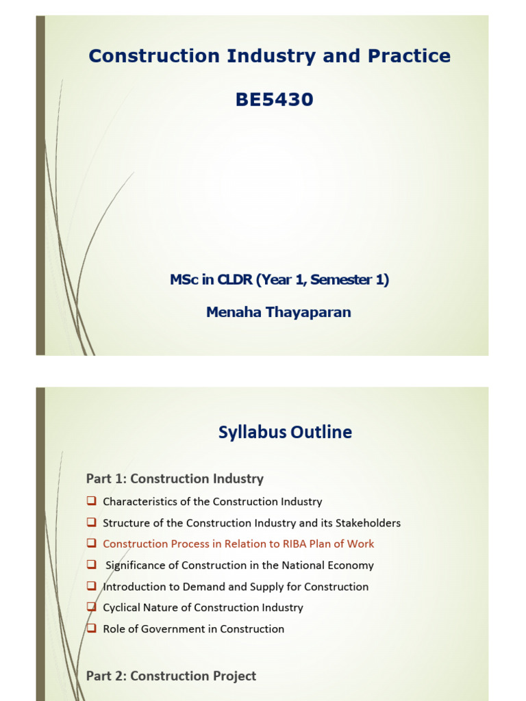 Lesson 3 - RIBA Plan of Work 2020 | PDF | Feasibility Study | Real ...