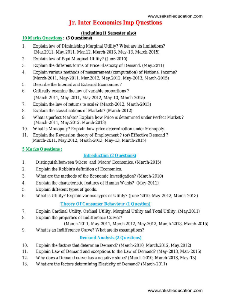 Rightpdf Inter-material-modelpapers-Istyesr-em-1st Year Economics ...