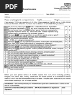 MRI Safety Checklist for Patients | PDF | Implant (Medicine) | Magnetic ...